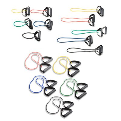 CanDo Tubing with Handles Exerciser - 3-piece full body sets (18", 36 ...