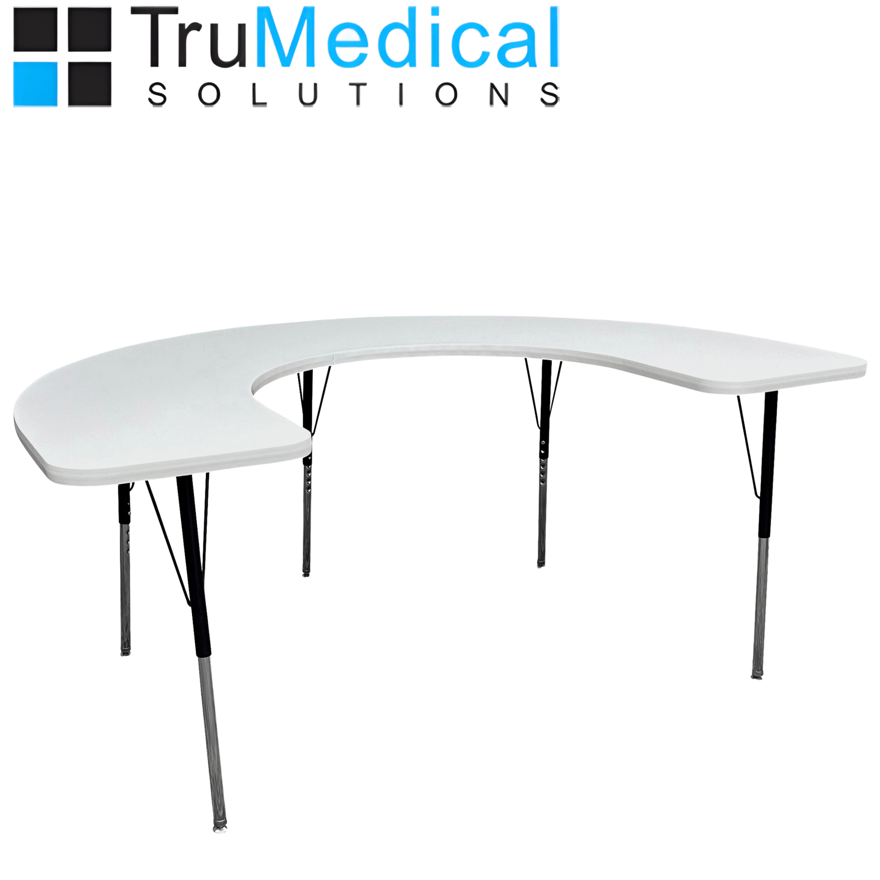 Tru Height Adjustable Work / Therapy Table Horseshoe 48″ x 72″ – US ...